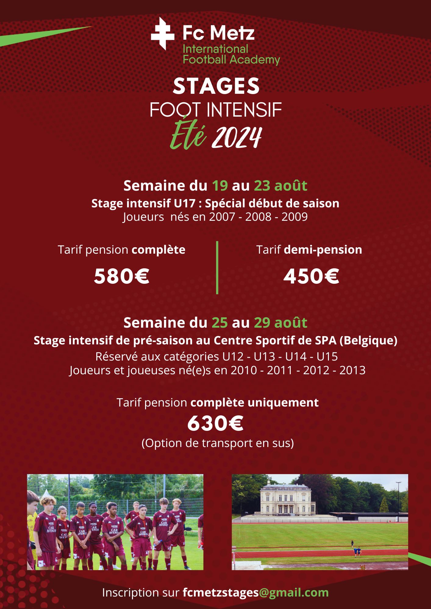 Stages Academy FC Metz STAGES FOOT-VACANCES - Stages Academy FC Metz